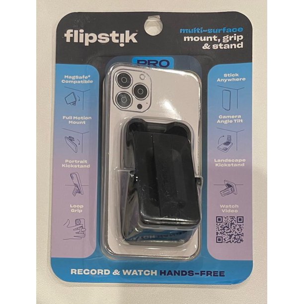 Lipstik Defy Gravity Cell Phone Stick & PRO Stand with Grip Loop, Clear ...