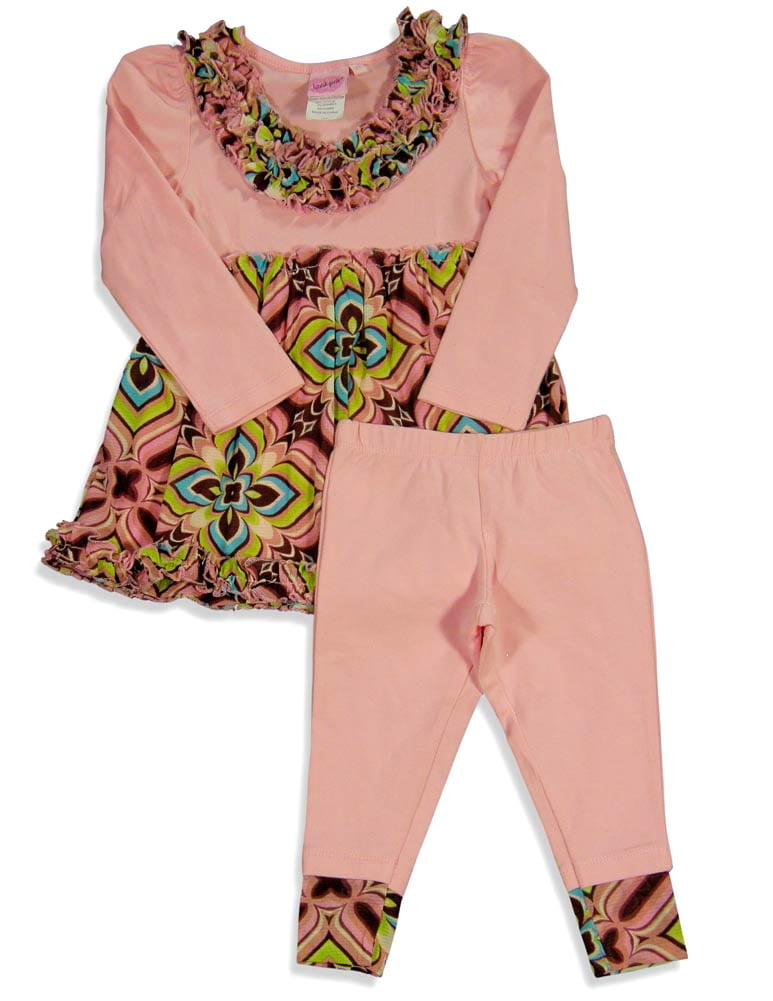 Lipstik Little Girls - Little Girls Long Sleeve Pant Set 23981-6X (Pink ...