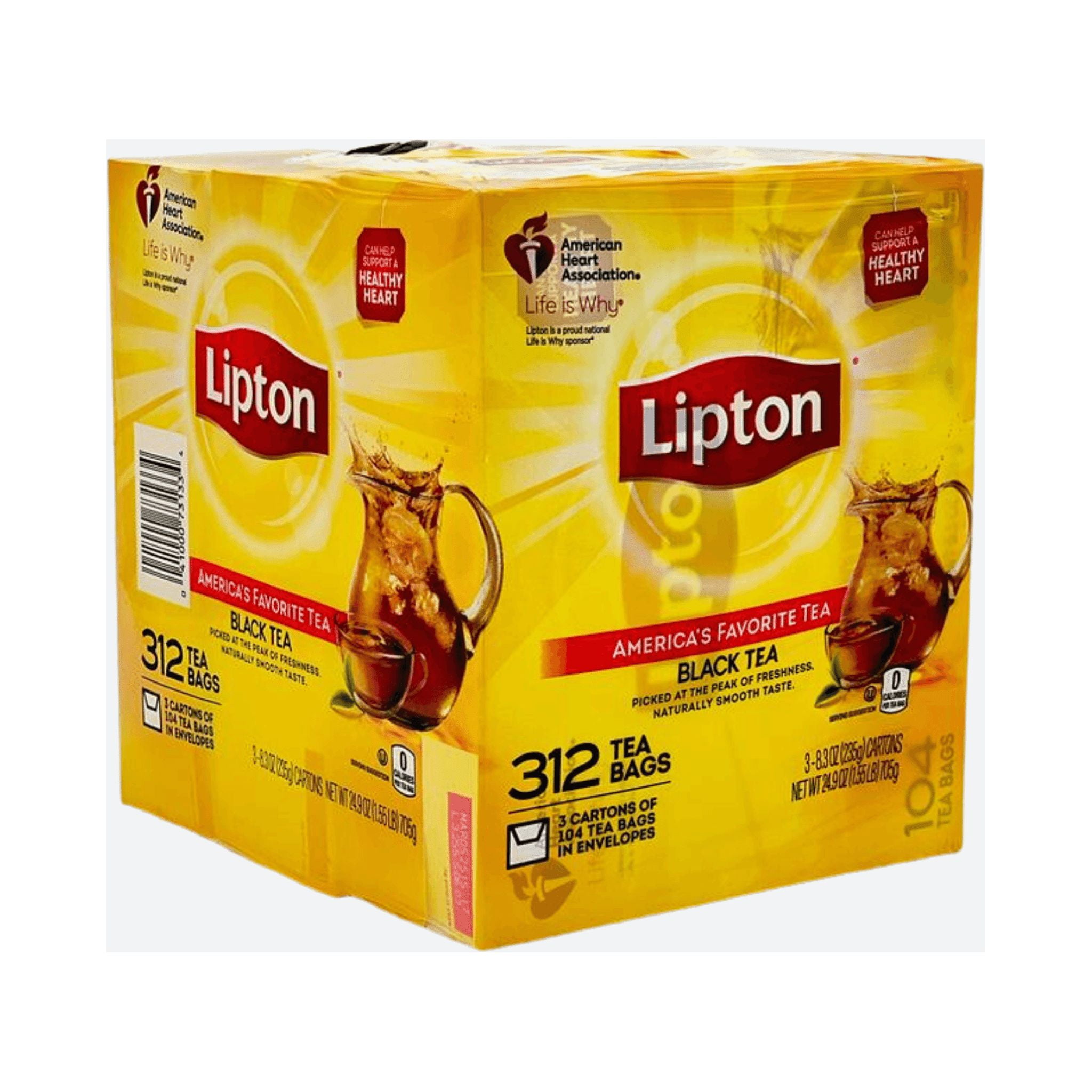 Lipton Black Tea Bags, 312 Count, Classic Aromatic, Smooth and Robust ...