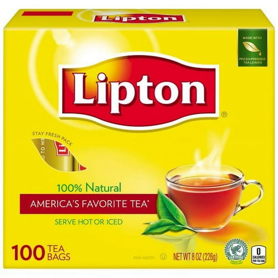 Lipton Black Tea Bags, Pack of 3, Fresh Pressed Leaves, Refreshing ...