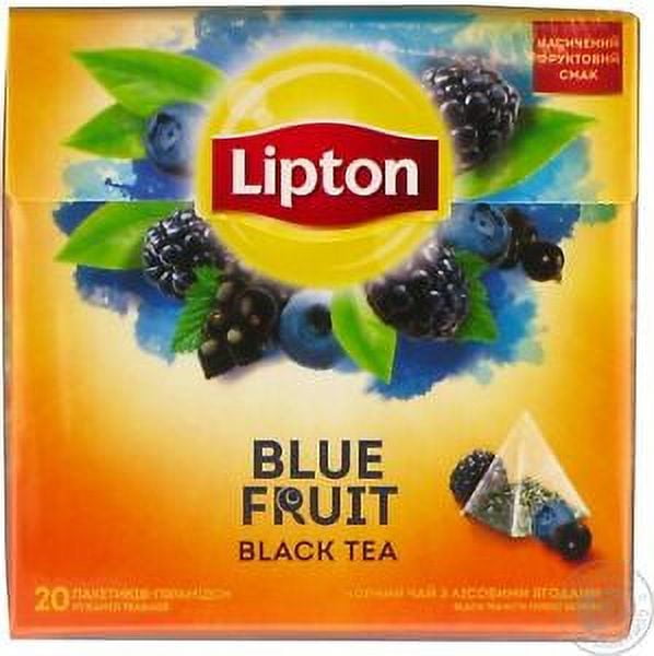 Lipton Black Tea: Blue Fruit - 1 Box of 20 Tea Bags - Walmart.com