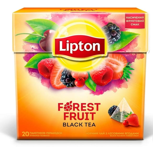 Lipton Forest Fruit Black Tea, Premium Pyramid Bags (20 Count ...