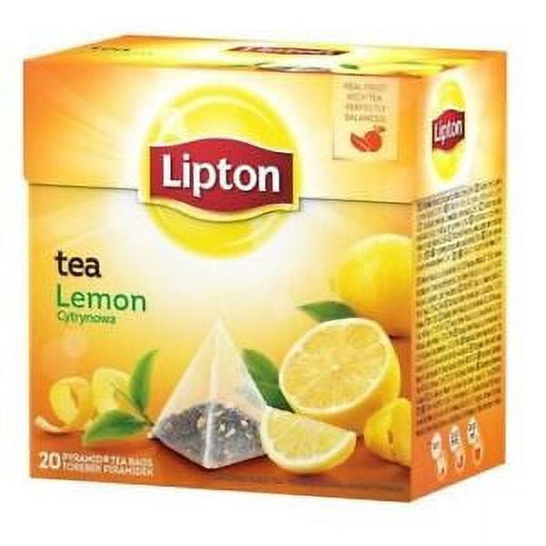 Lipton Black Tea: Refreshing Lemon Flavor, 1 Box of 20 Pyramid Tea Bags ...