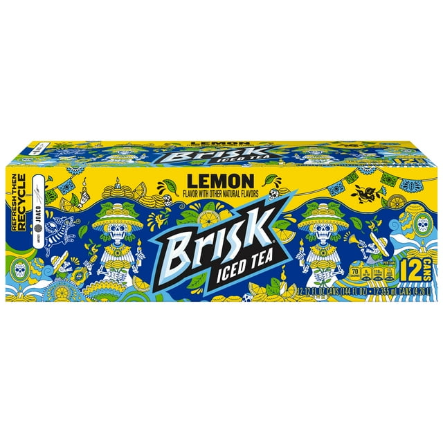 Lipton Brisk Lemon Iced Tea, 12 fl oz, 12 Pack Cans - Walmart.com