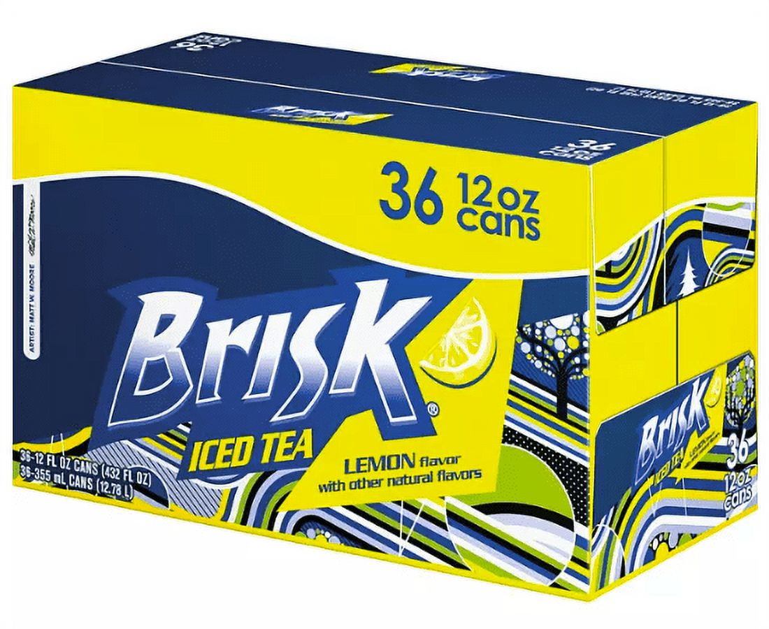 Lipton Brisk Bold Lemon Flavored Iced Tea, Ready-to-Drink (12 oz., 36 ...