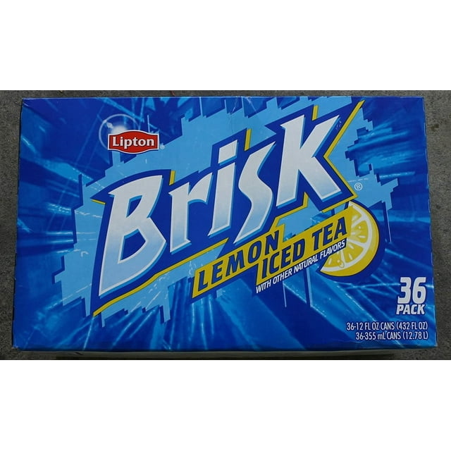 Lipton Brisk Lemon Iced Tea, Bold Flavor, Non-Carbonated, Ready-to ...