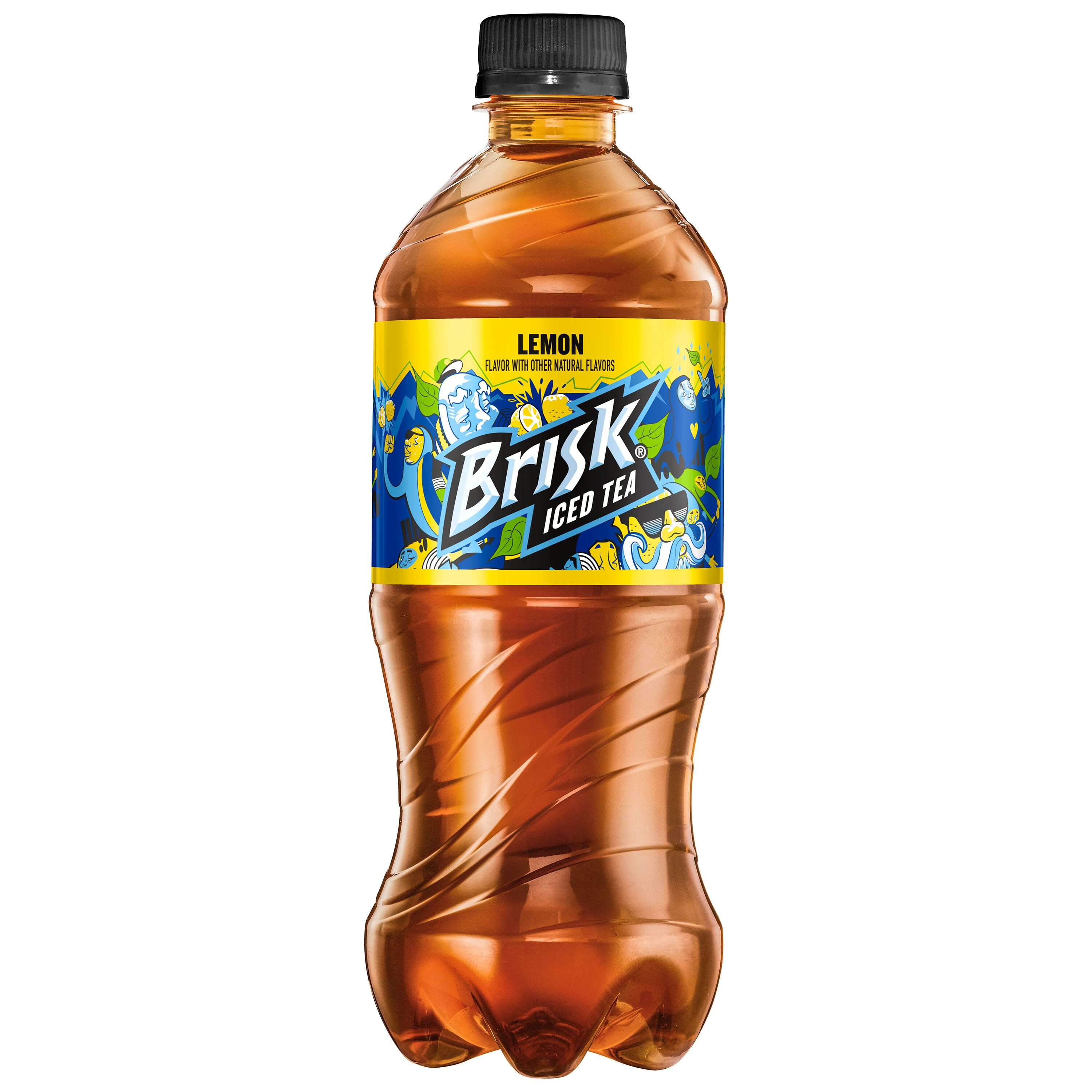 Lipton Brisk Lemon Iced Tea, Bottled Tea Drink, 20 fl oz, Bottle ...