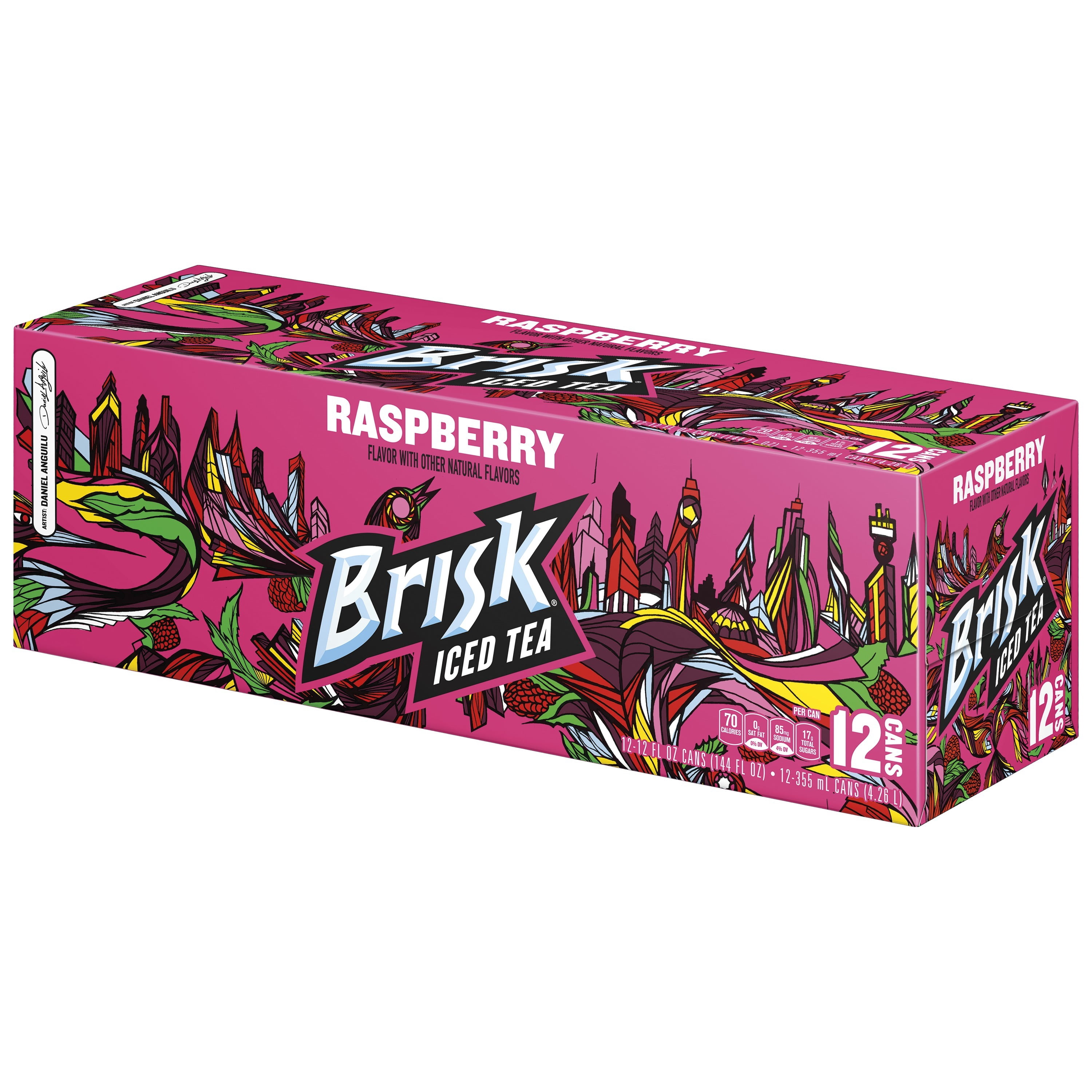 Brisk, Bottled Tea Drink, 12 fl oz, 12 Pack Aluminum Cans - Walmart.com