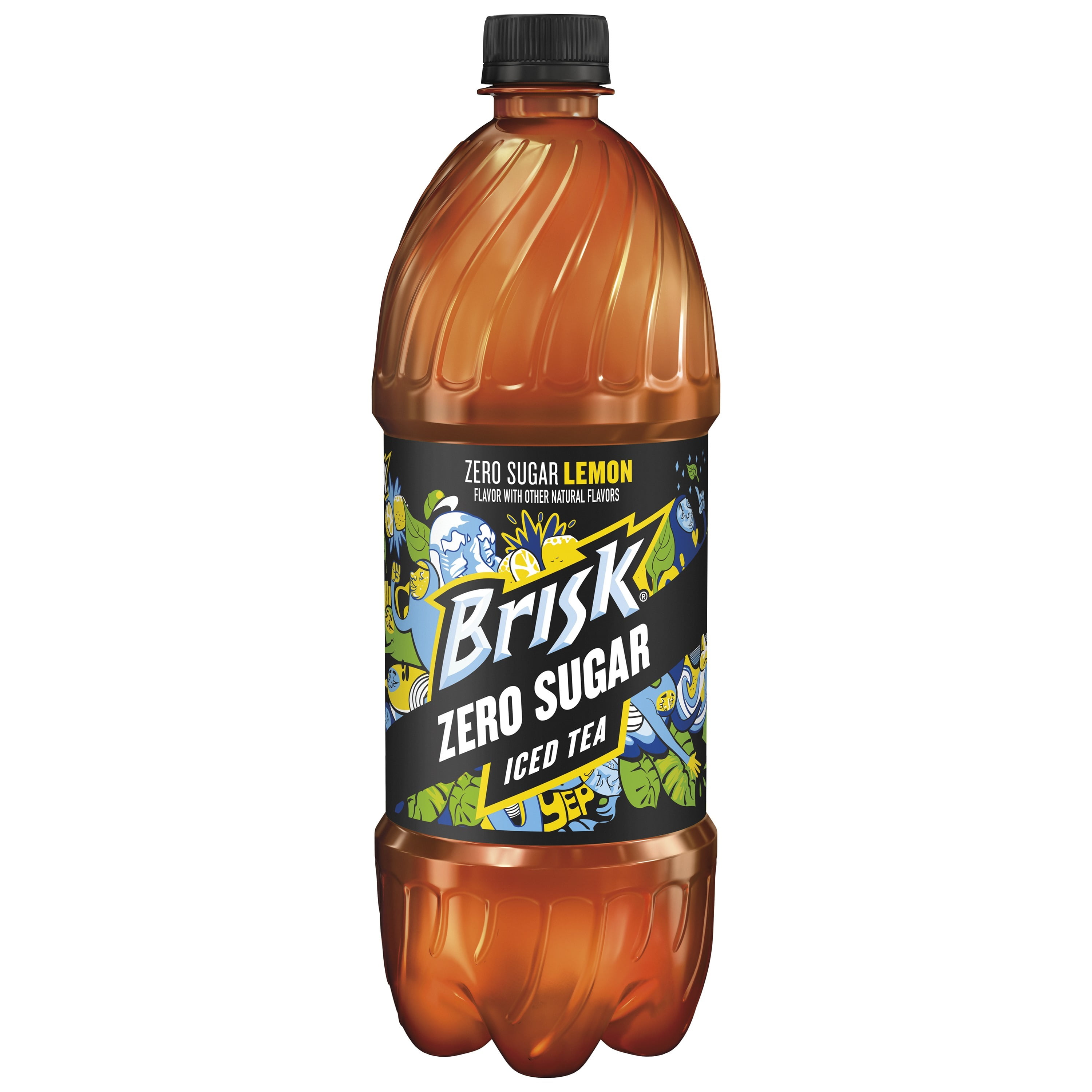 Lipton Brisk Zero Sugar Lemon Iced Tea 1 Liter Bottle - Walmart.com