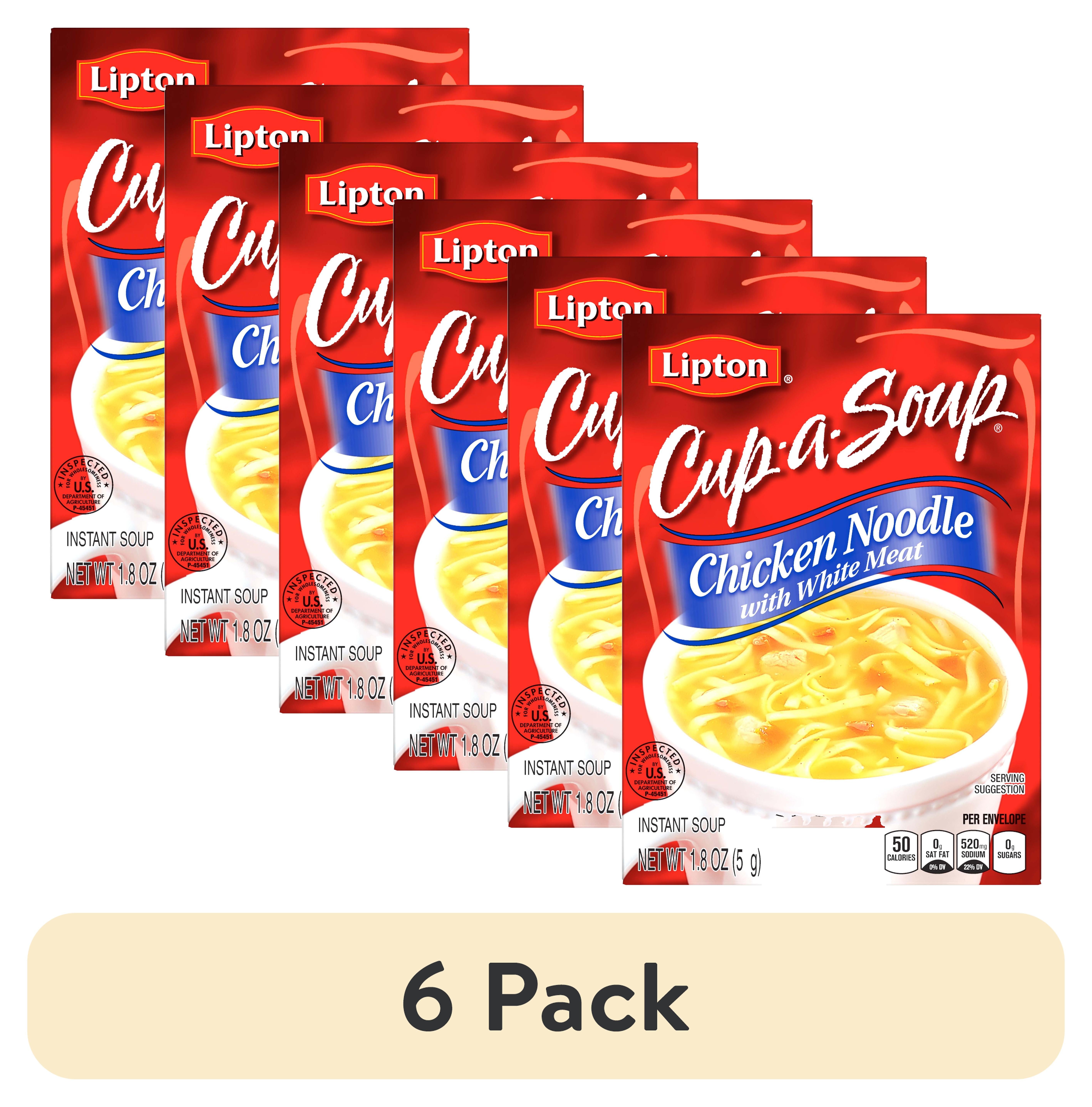 (6 pack) Lipton Cup-a-Soup Chicken Noodle, 1.8 oz, 4 Pack - Walmart Business Supplies