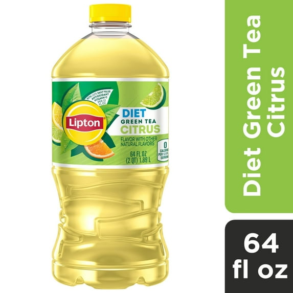Lipton Diet Citrus Green Iced Tea Carton, 64 fl oz, Package May Vary ...