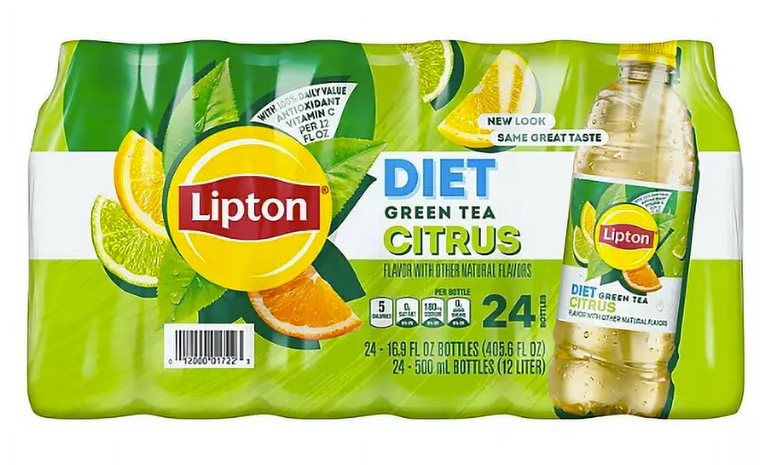 Lipton Diet Green Tea Citrus Iced Tea, 24 Pack (16.9 oz.) - Walmart.com