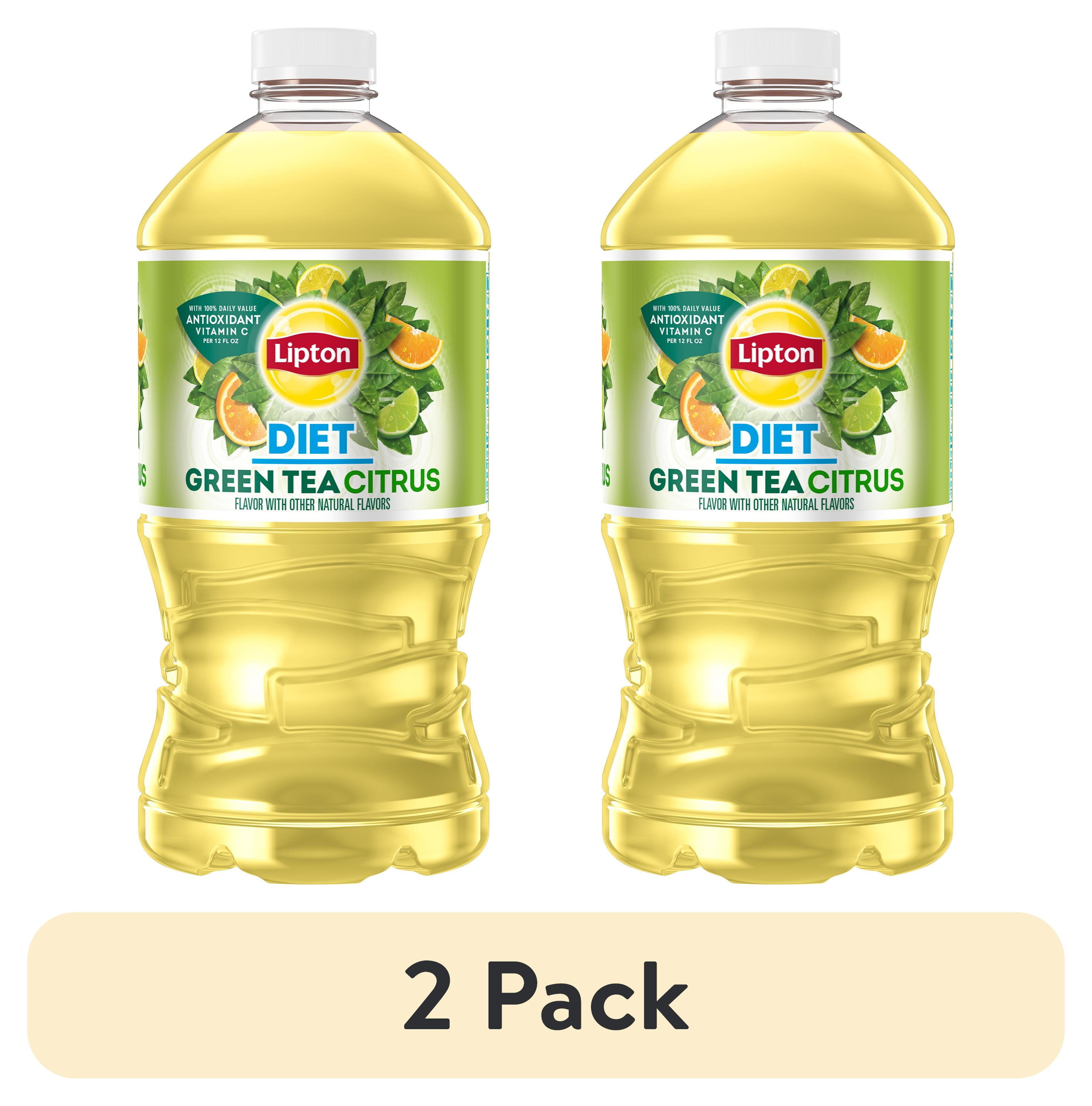 (2 pack) Lipton Diet Green Tea Citrus Iced Tea, 64 oz Bottle - Walmart.com