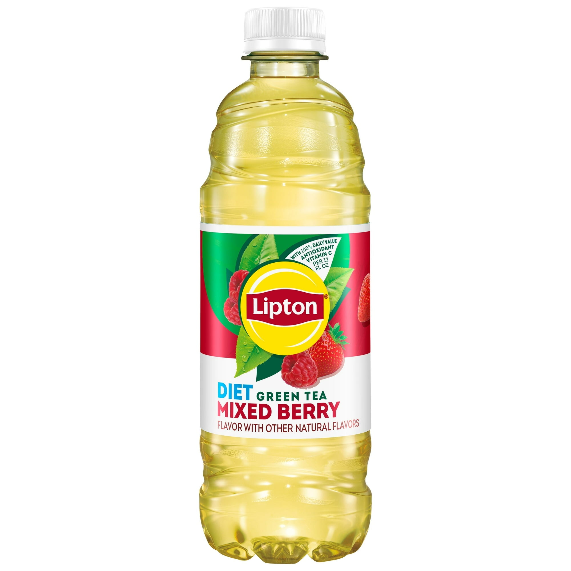 Lipton Diet Green Tea Mixed Berry Iced Tea, 16.9 fl oz, 2 Pack Bottles ...