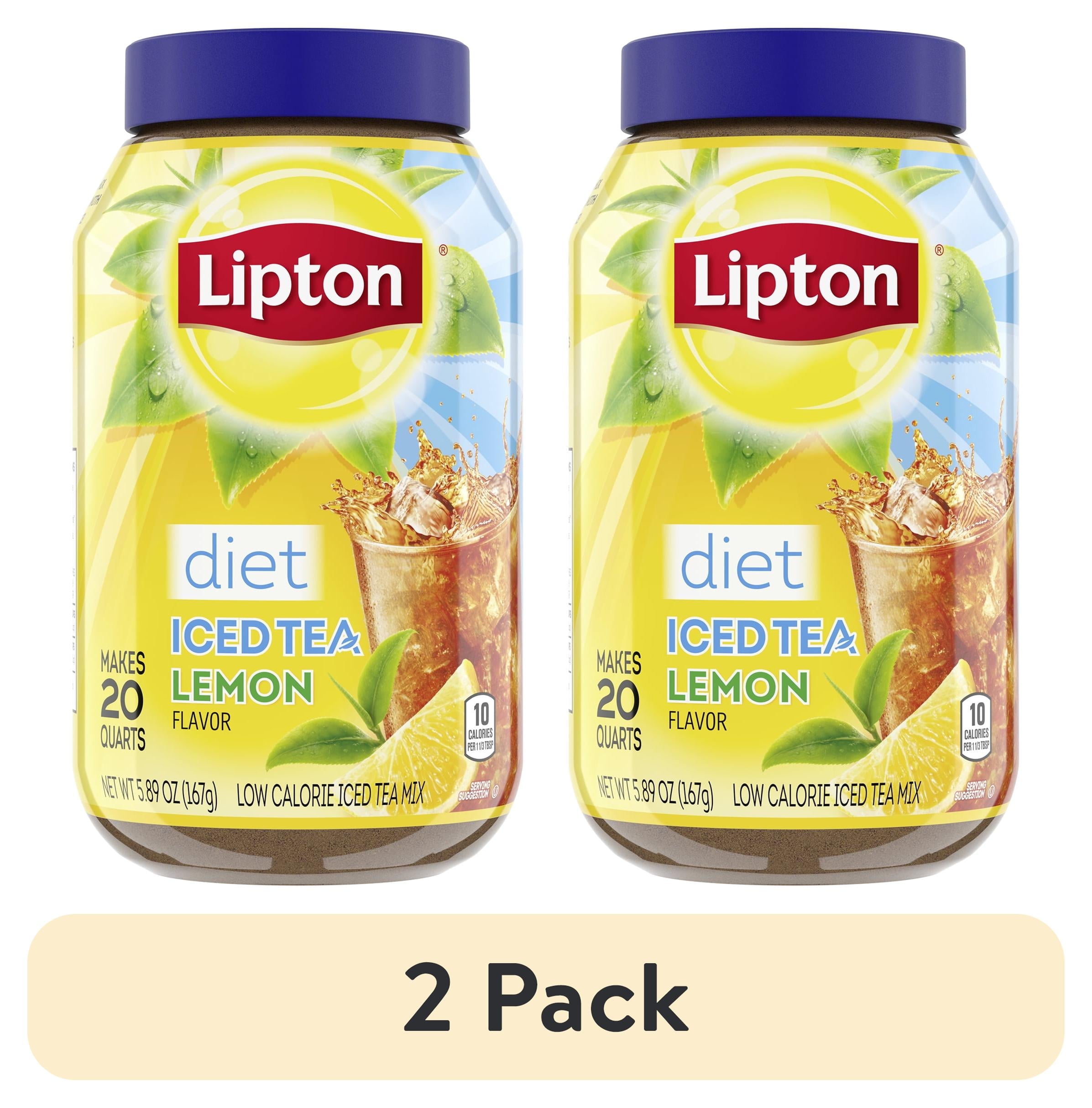(1 pack) Lipton Diet Iced Black Tea, Lemon, Caffeinated Sugar-Free, 20 ...