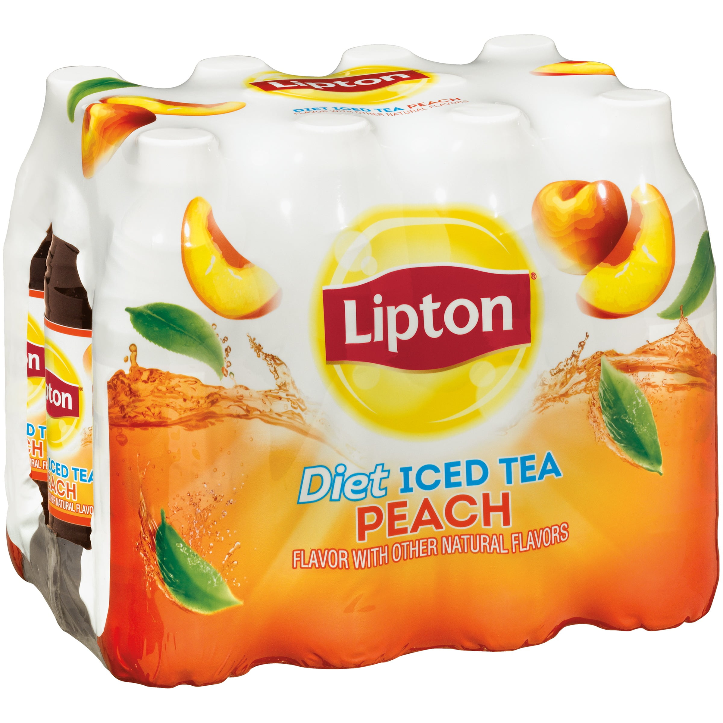 Lipton Diet Peach Iced Tea Drinks, 16.9 fl oz, 12 Pack Bottles ...