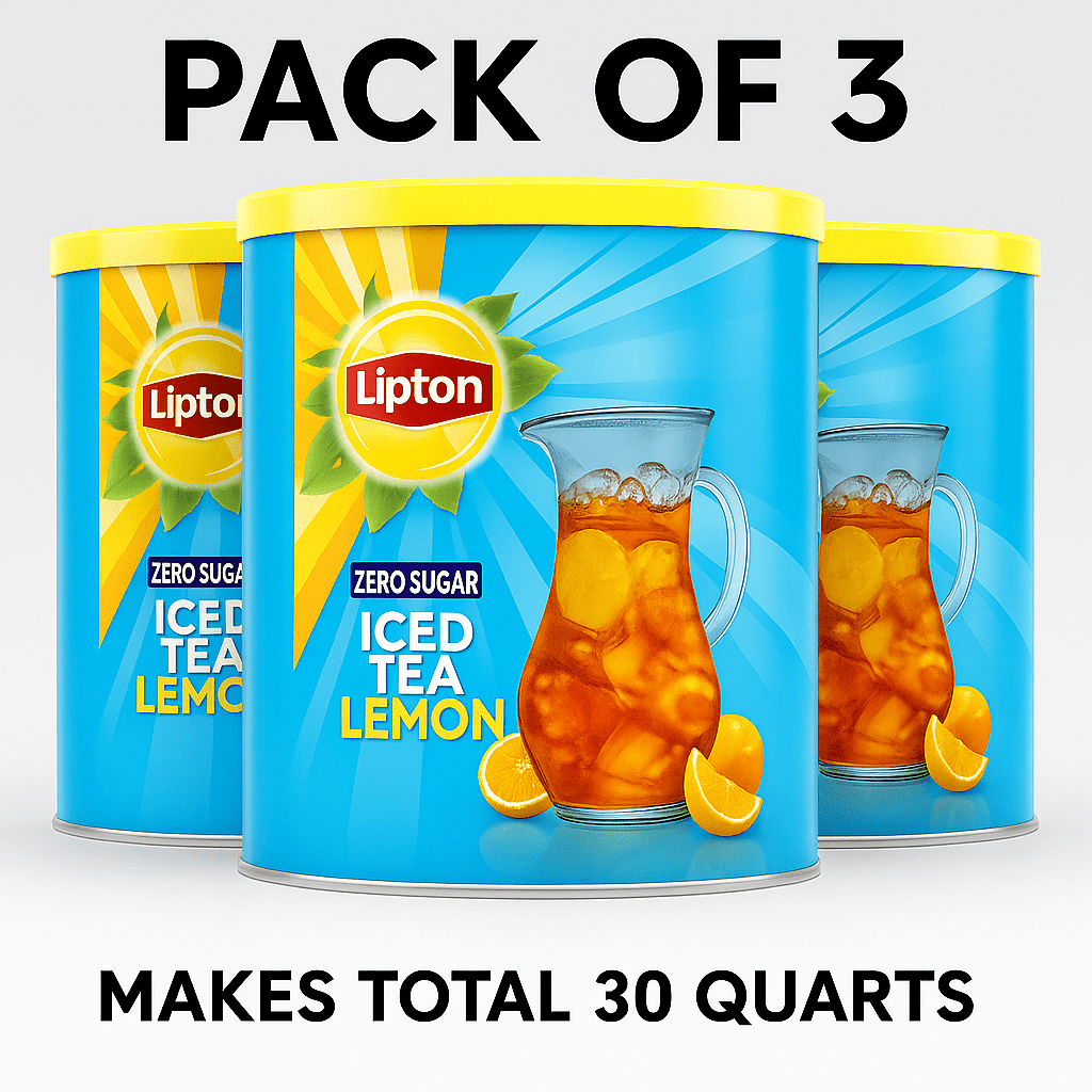 Lipton Diet Lemon Iced Tea Mix, Sugar-Free, with Caffeine, Made from ...
