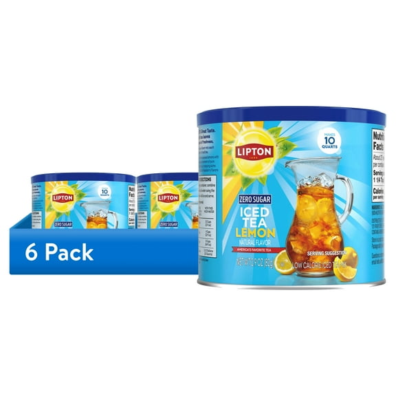 Lipton Decaf Sugar-Free Iced Tea Powder, Unsweetened Instant Mix, 30 ...