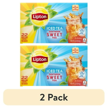 Lipton Southern Sweet Iced Tea Bags, Pre-Sweetened, Brewed, 22 Count ...