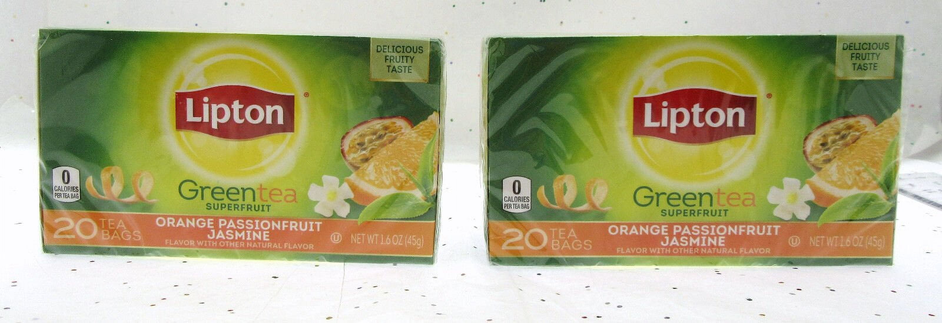 (2 pack) Lipton Superfruit Orange Passionfruit Jasmine Green Tea 20 Tea ...