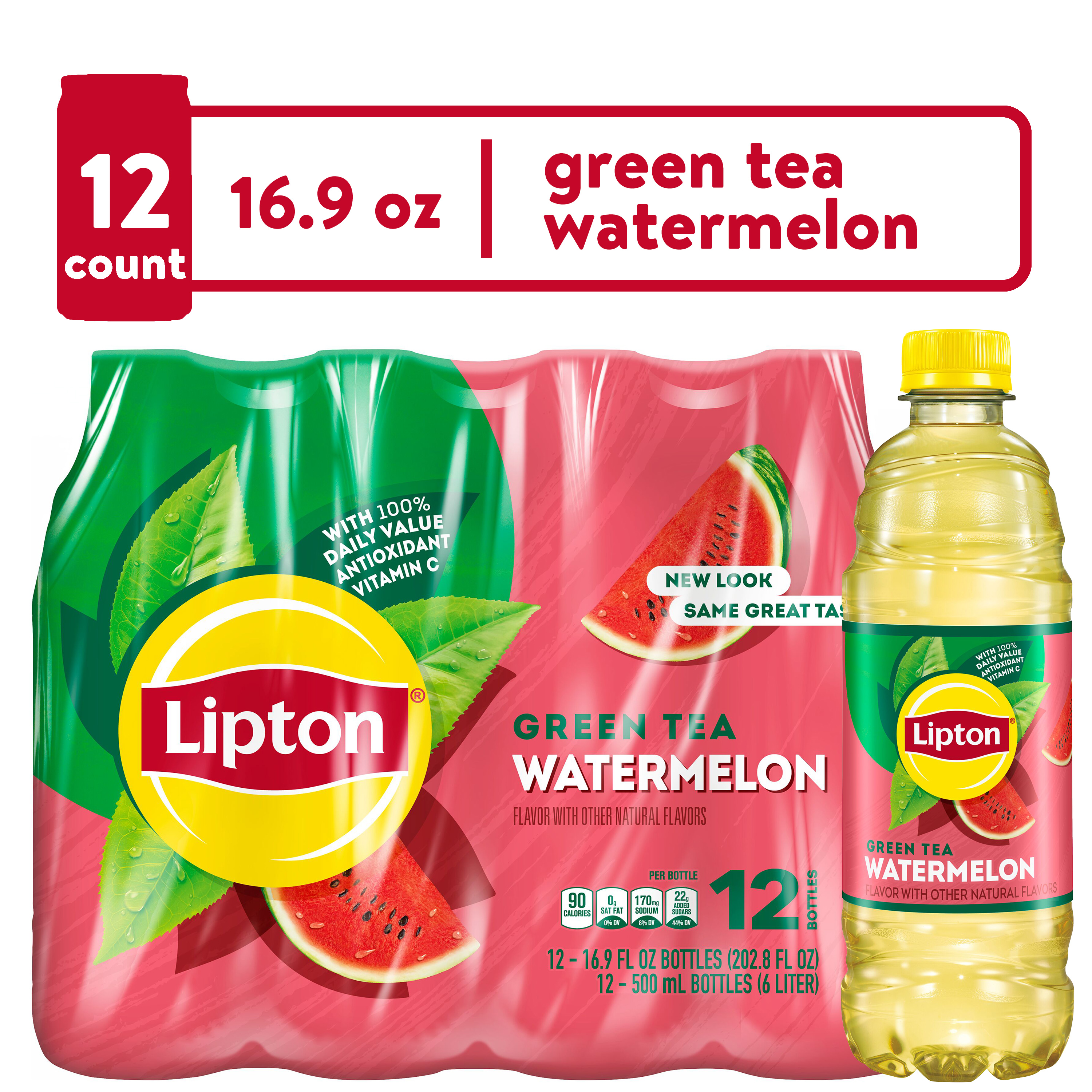 Lipton Green Tea Citrus Iced Tea, Bottled Tea Drink, 20 fl oz Bottle ...