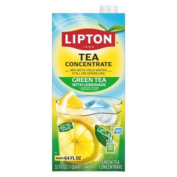 Lipton Green Tea With Lemonade Concentrate, 32 fl oz Carton - Walmart.com