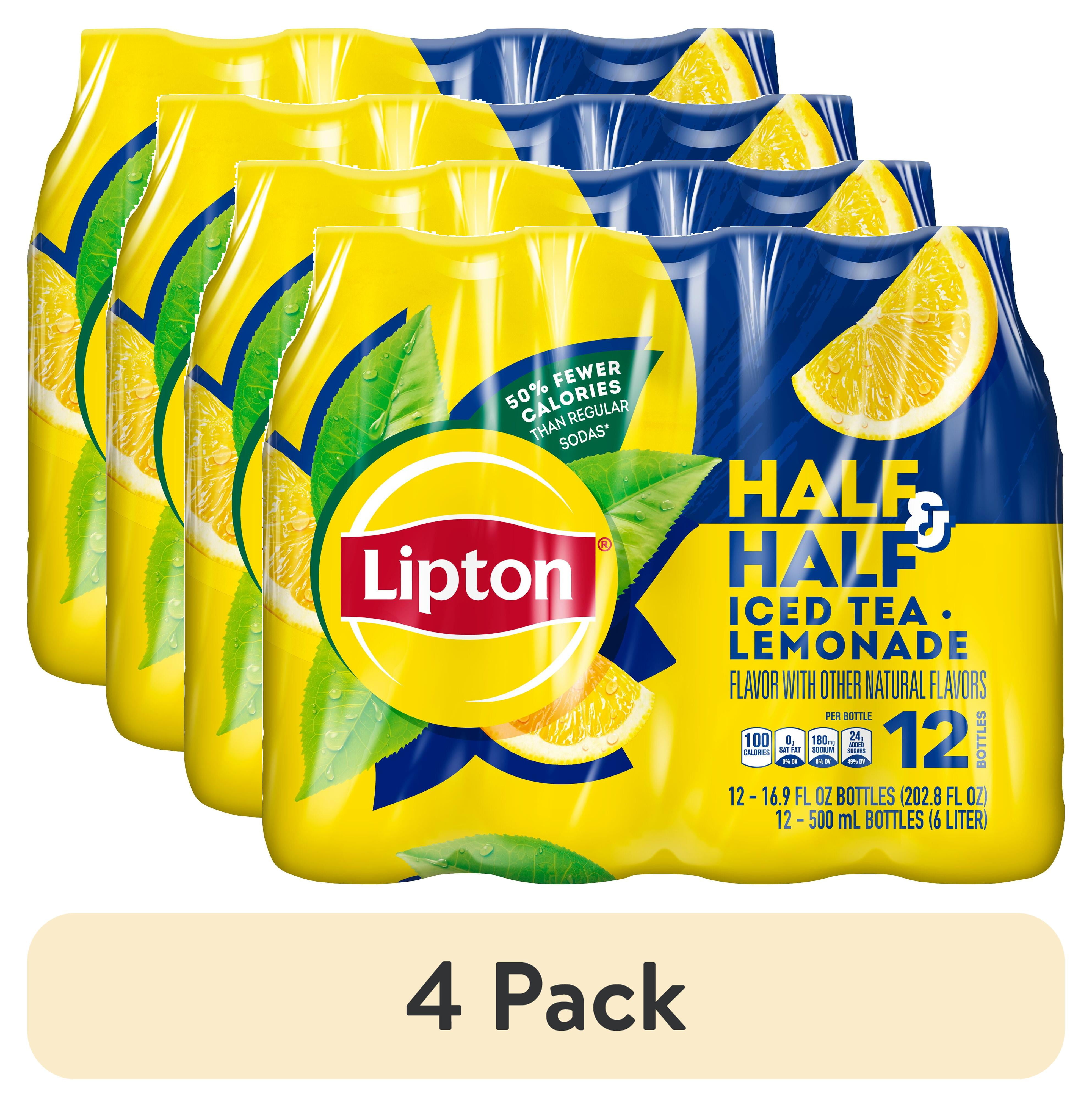 (4 pack) Lipton Iced Tea And Lemonade Half & Half, 16.9 fl oz, 12 Count ...