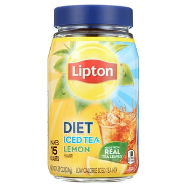 Lipton Diet Raspberry Flavored Iced Tea Mix, Sugar-Free Drink Powder ...