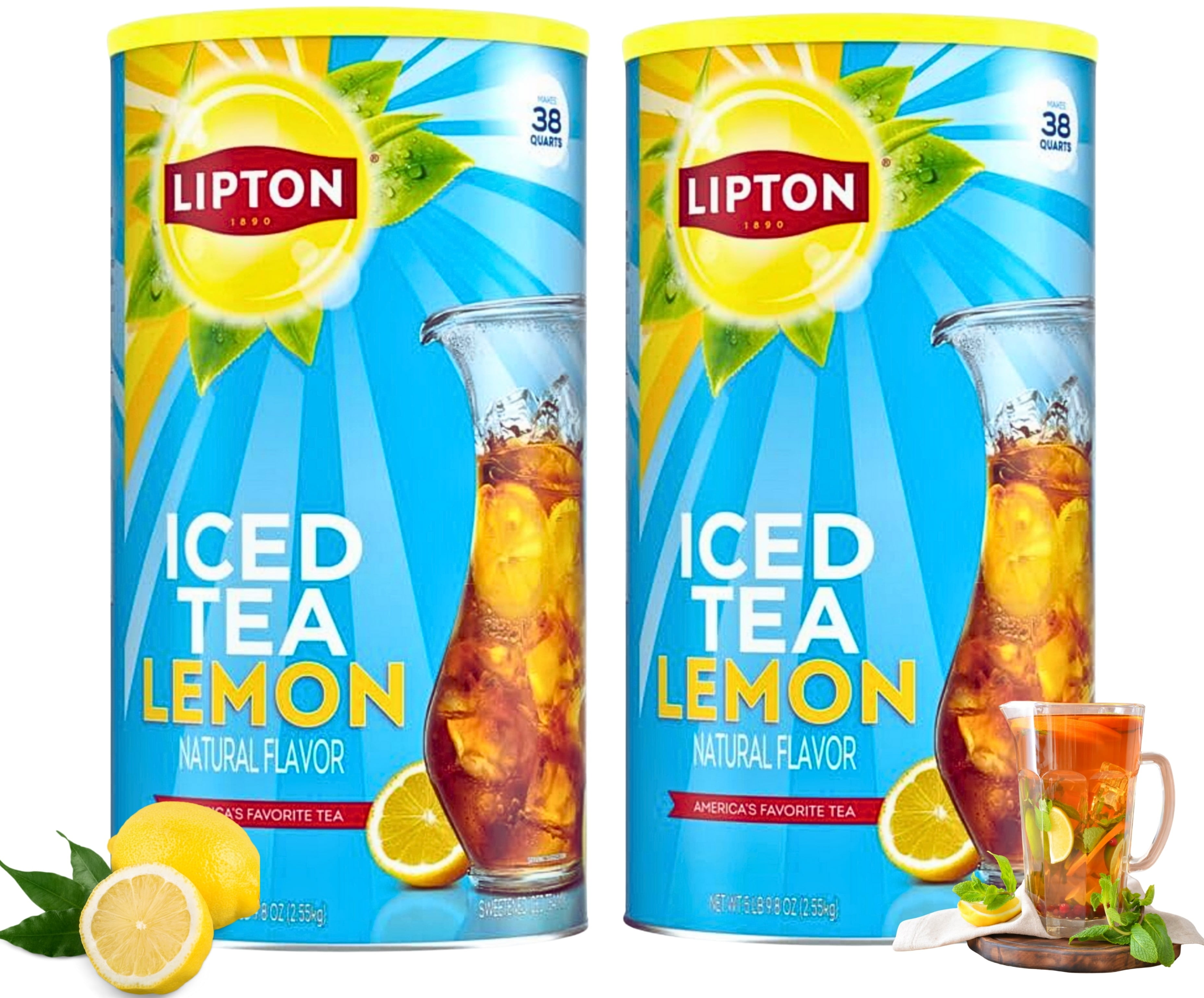Lipton Lemon Iced Tea Mix, 2 pack, makes 76 quarts - Walmart.com
