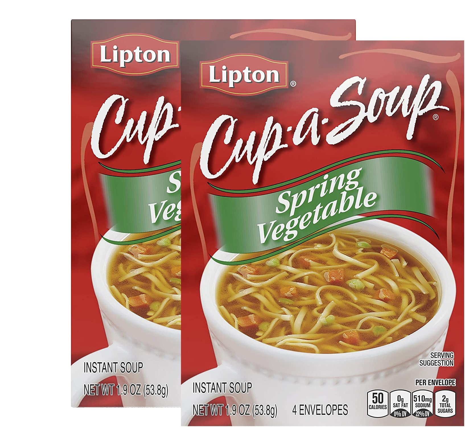 Lipton Instant Soup Mix, Spring Vegetable, 1.9 oz, Easy Prep, 4 ...