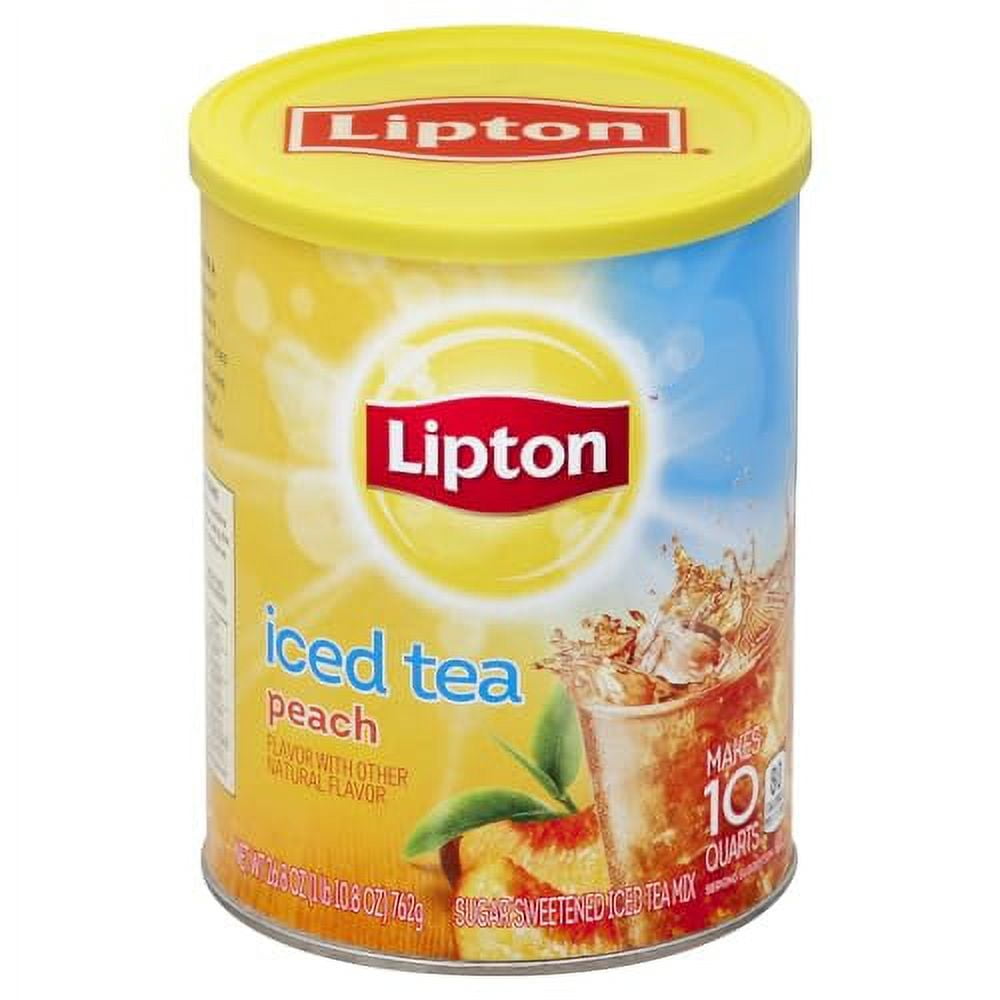 Lipton Instant Tea Mix, Sweetened Peach, 26.8 oz - Walmart.com