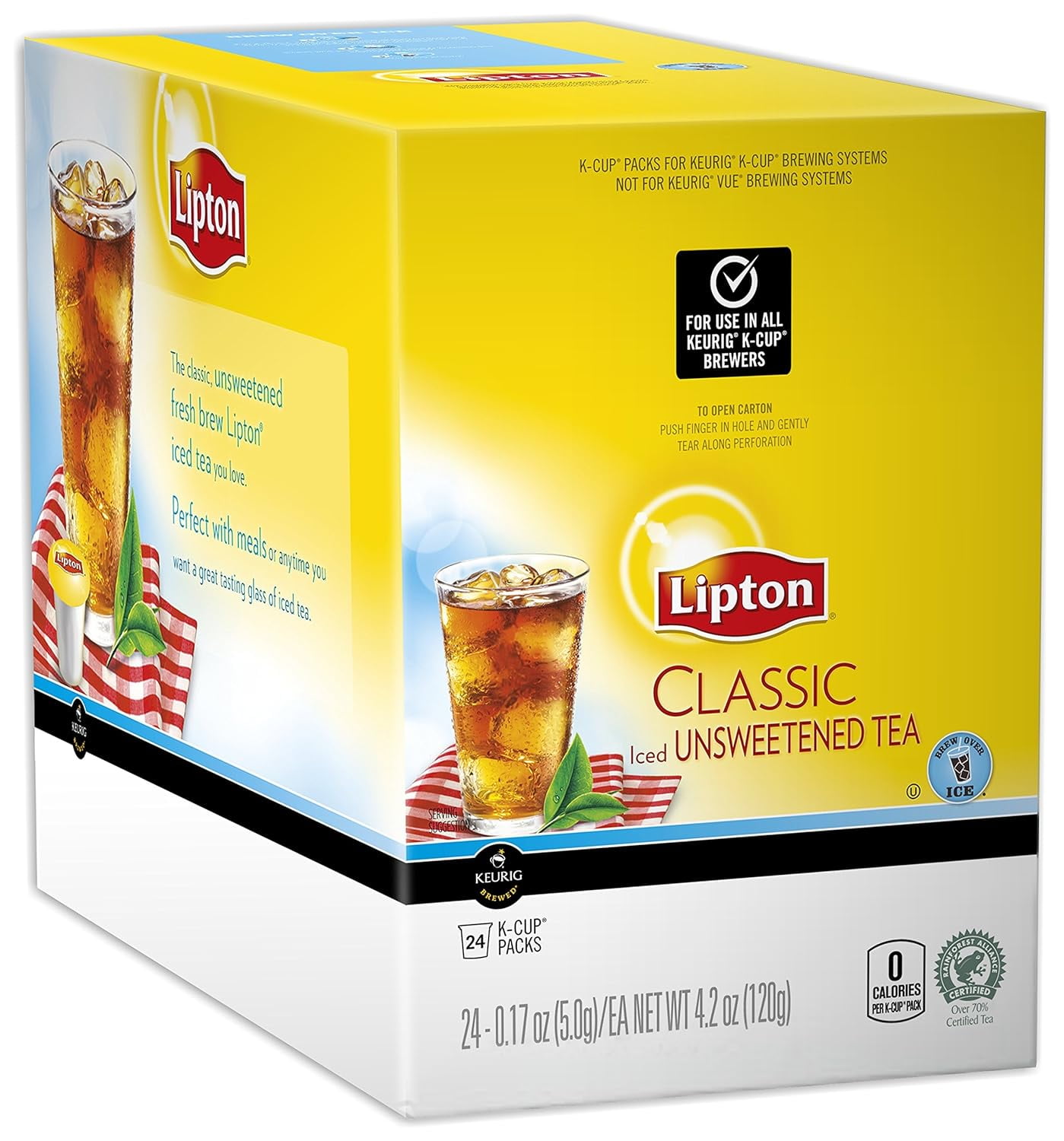Lipton K-Cups, Classic Unsweetened Iced Tea 24 ct - Walmart.com