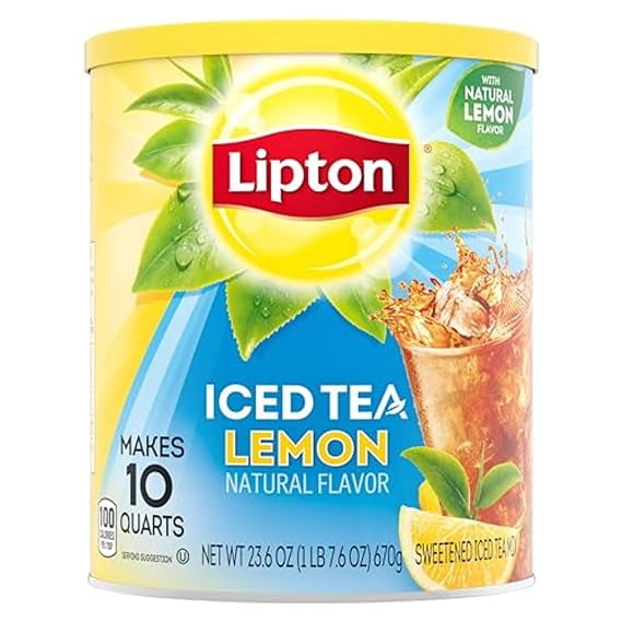 Lipton Lemon Iced Tea Mix, Sweetened, Makes 10 Quarts - Walmart.com