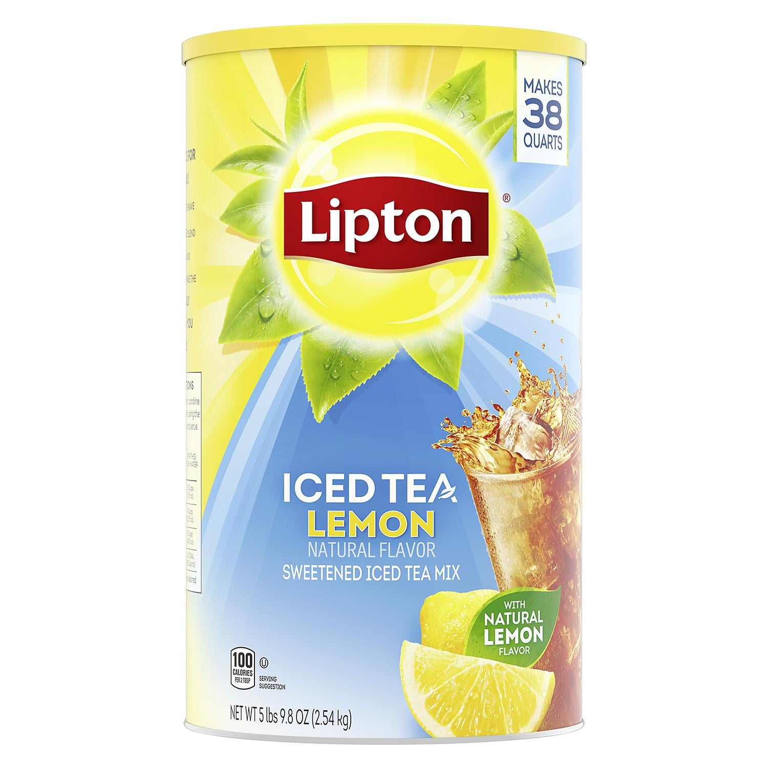 Lipton Sweetened Iced Tea Mix, Lemon Flavor, Instant Powdered Tea, 89.8 ...