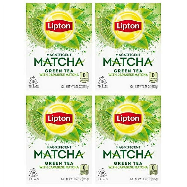 Lipton Magnificent Matcha Japanese Green Tea Bags, Daily Warm Beverage ...