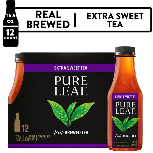 Pure Leaf Extra Sweet Iced Tea, Bottled Tea Drink, 16.9 fl oz, 12 Pack ...