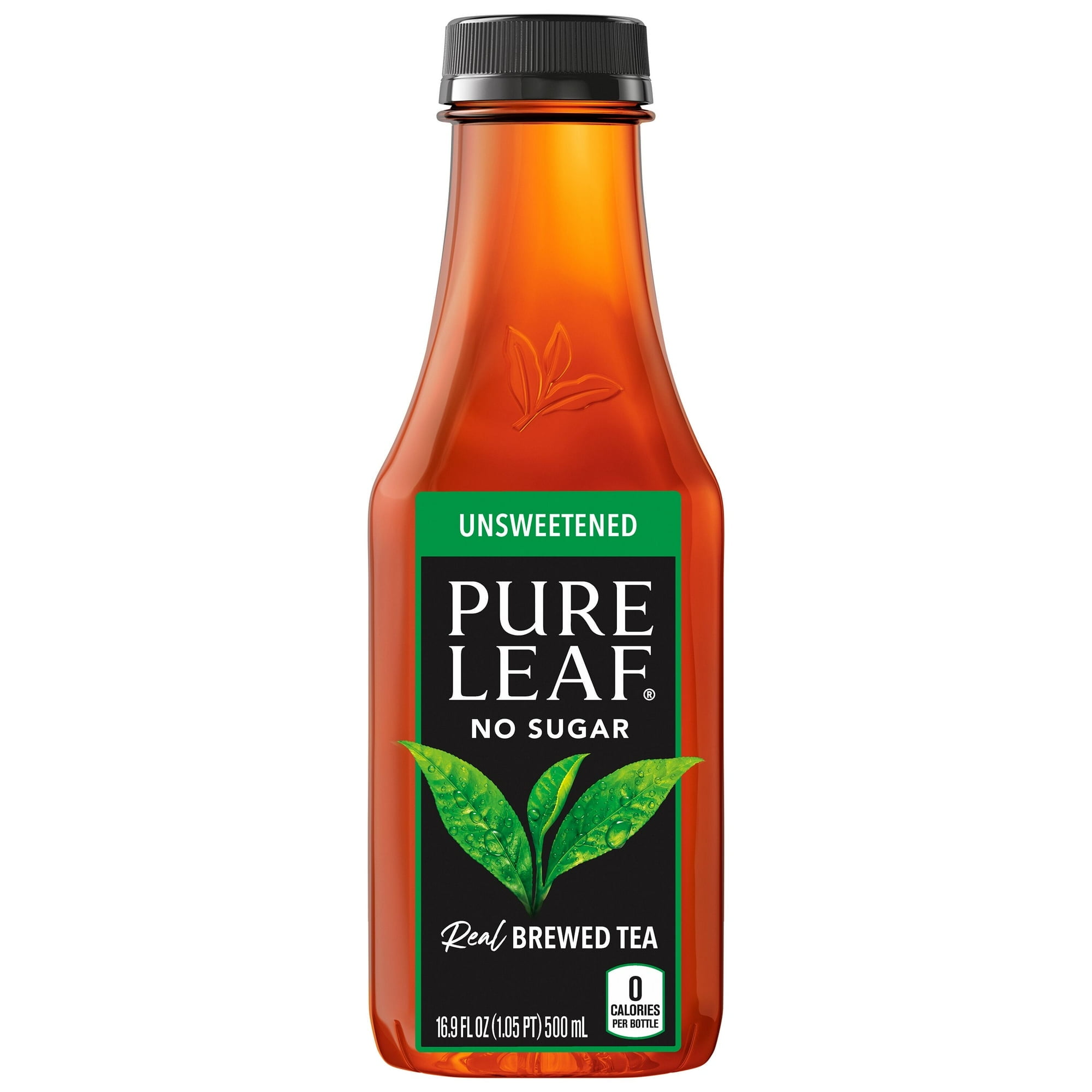Lipton Pure Leaf Unsweetened Real Brewed Black Iced Tea, 16.9 fl oz ...