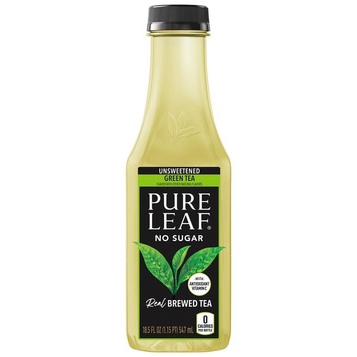 Lipton Pure Leaf Unsweetened Real Brewed Green Iced Tea, 18.5 fl oz ...