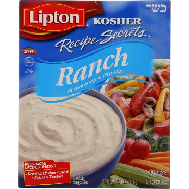 Lipton Ranch Recipe Secrets, Versatile 2.4oz Soup Mix for Dips ...