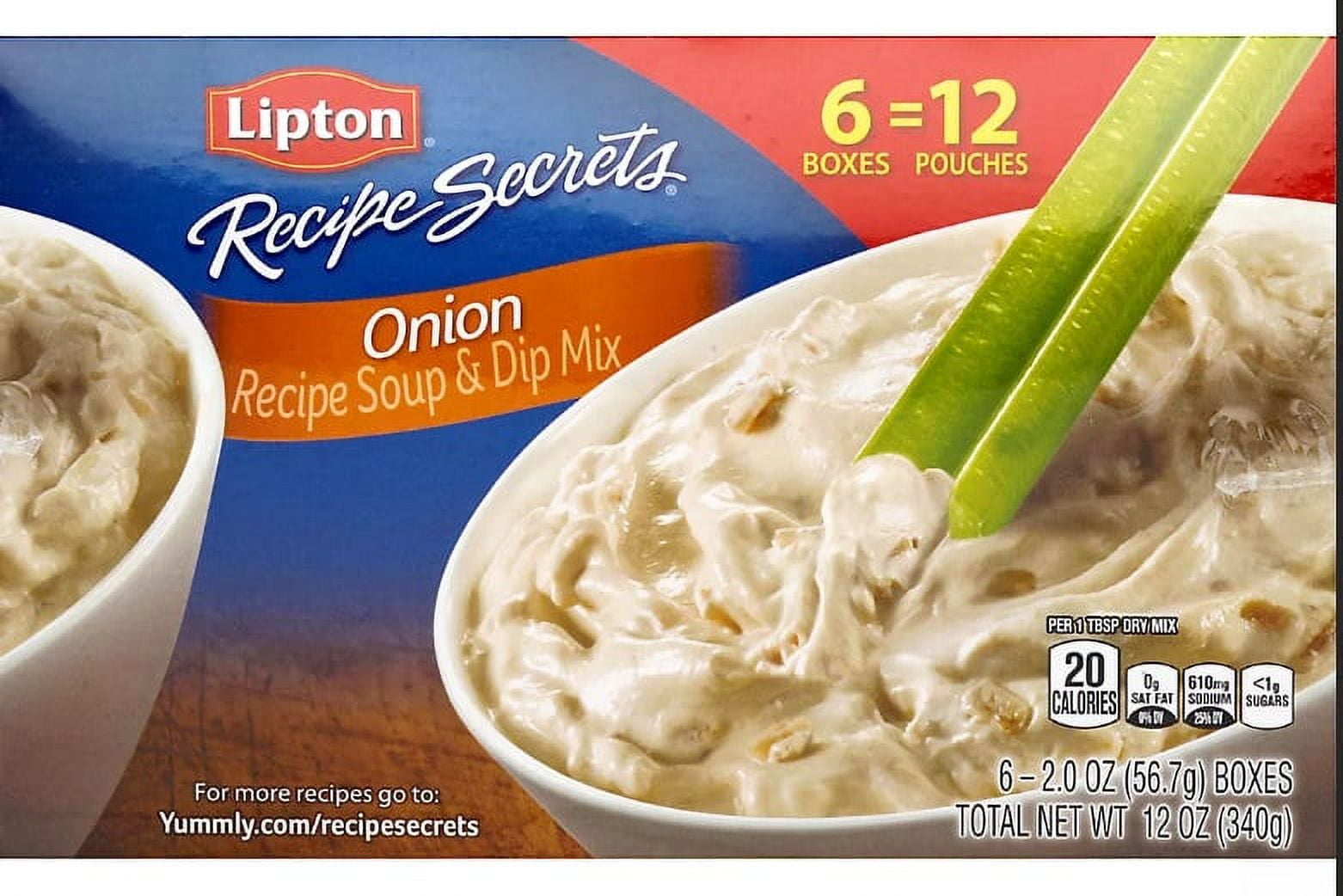 Lipton Recipe Secrets Onion Recipe Soup and Dip Mix, 6 pk/ 2 oz ...