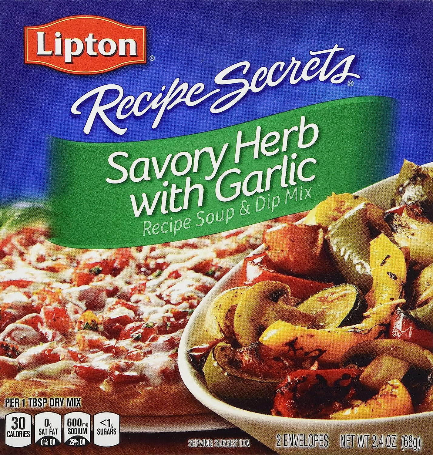 Lipton, Soup and Dip Mix, 2.4 oz, Savory Herb with Garlic - Walmart.com