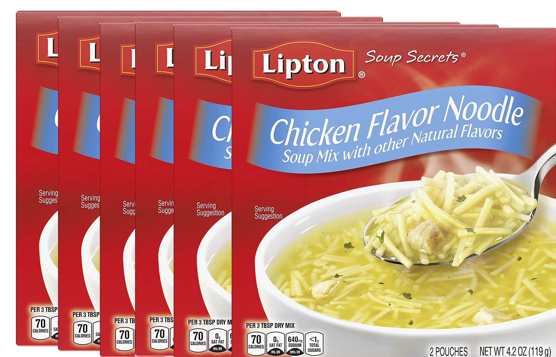 Lipton Soup Secrets Instant Soup Mix Chicken Noodle 4.2 Ounce (Pack of 6) - Walmart.com