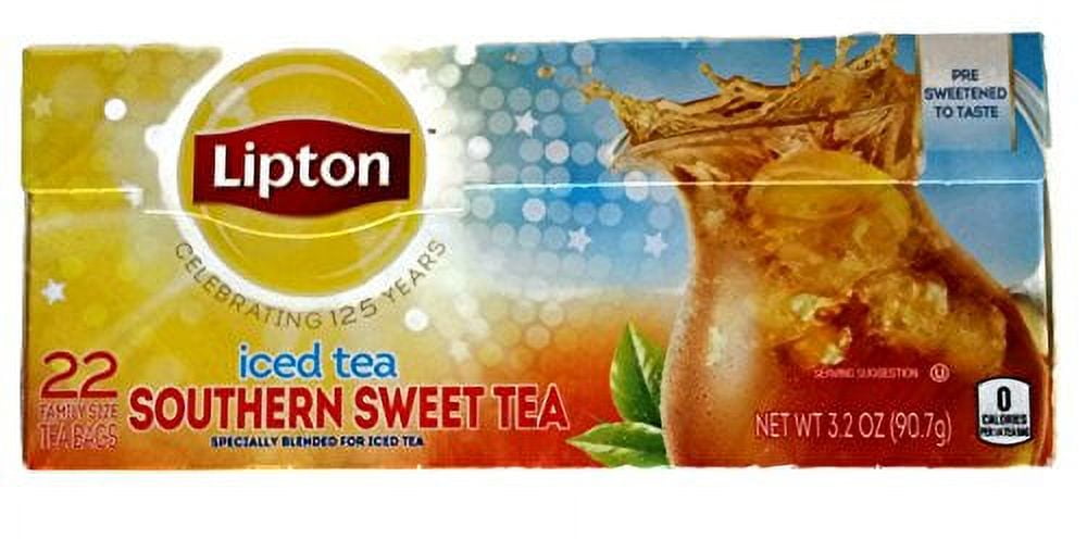Lipton Southern Sweet Iced Tea Bags 22 Count Family Size - Walmart ...
