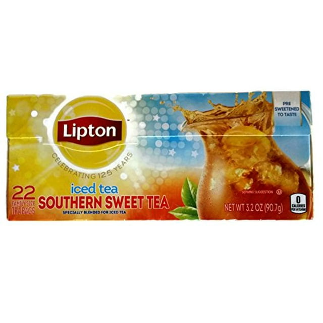 Lipton Southern Sweet Iced Tea Bags 22 Count Family Size - Walmart.com