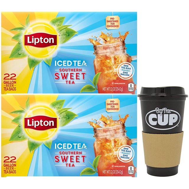 Lipton Southern Sweet Tea, Gallon-Size Tea Bags, 22 Count Box (Pack of ...