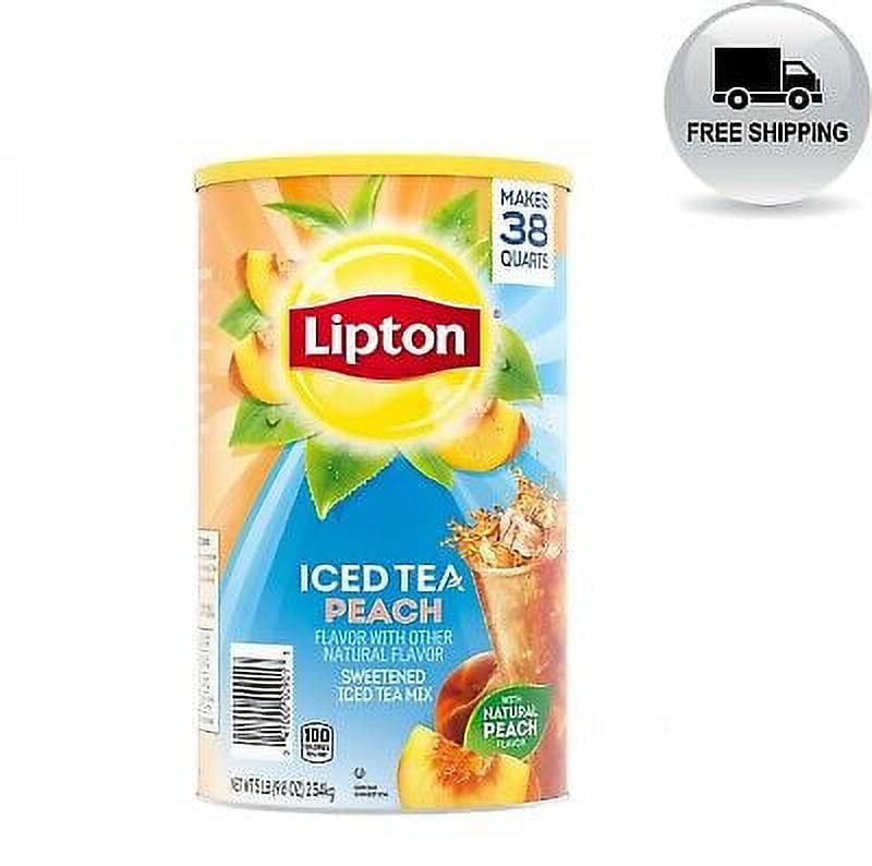 Lipton Sweetened Instant Iced Tea Mix, Powdered Peach Flavor (89.8 oz ...
