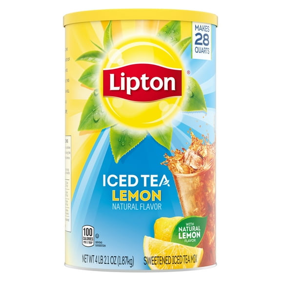 Lipton Decaf Sugar-Free Iced Tea Powder, Unsweetened Instant Mix, 30 ...
