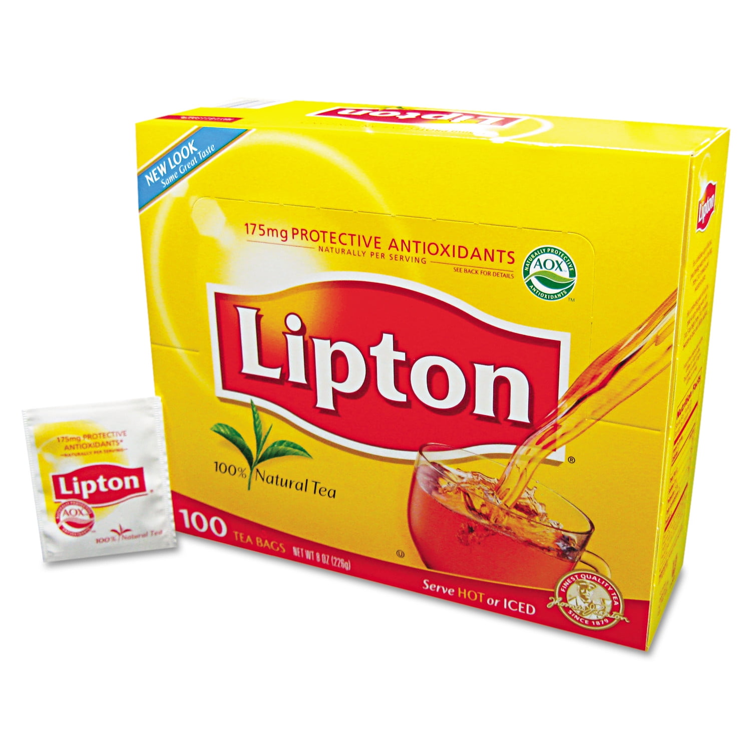 Lipton Natural Regular Black Tea Bags, 100 Ct - Walmart.com