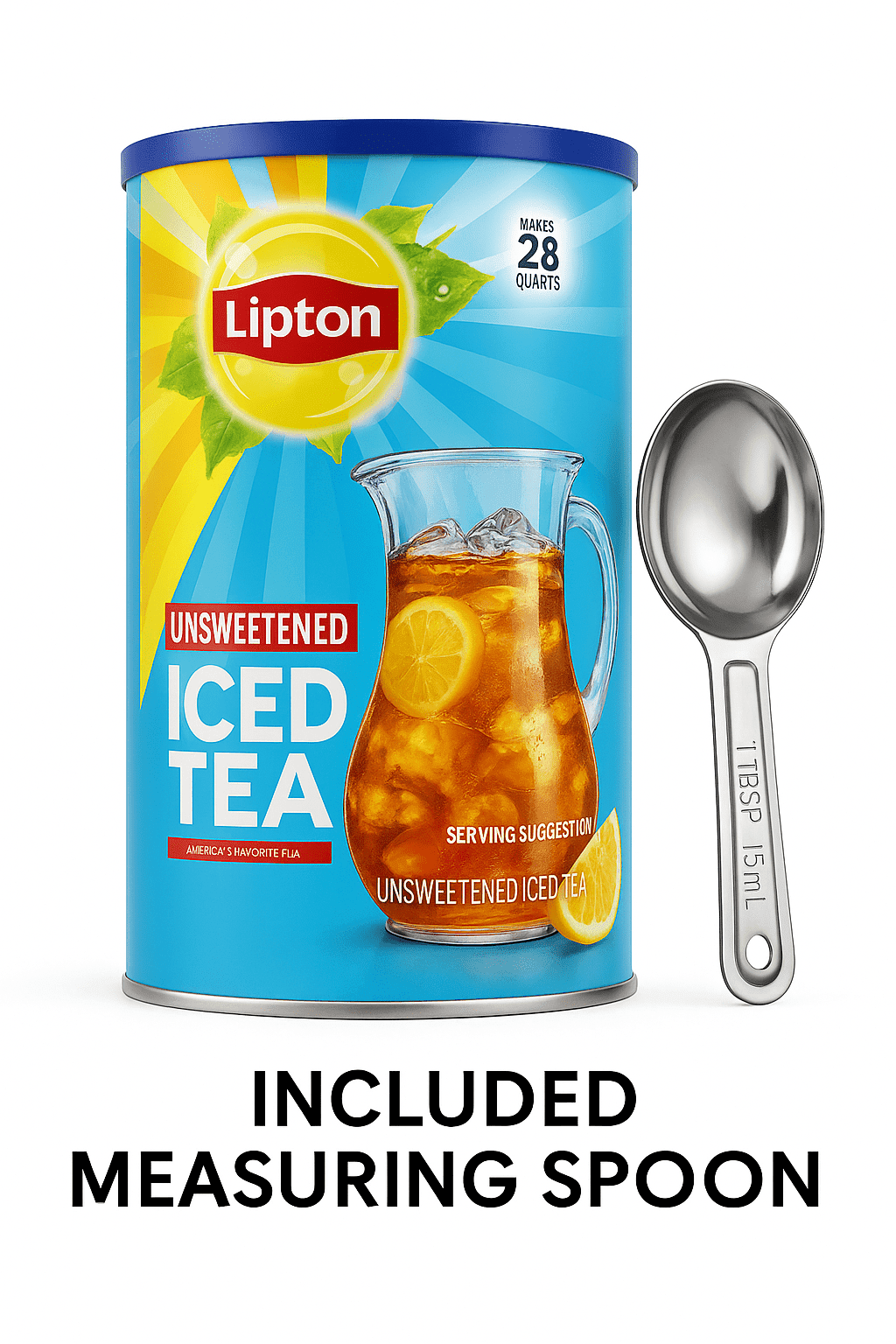 Lipton Instant Unsweetened Iced Tea Powder Mix, 30 qt (Pack of 2 ...