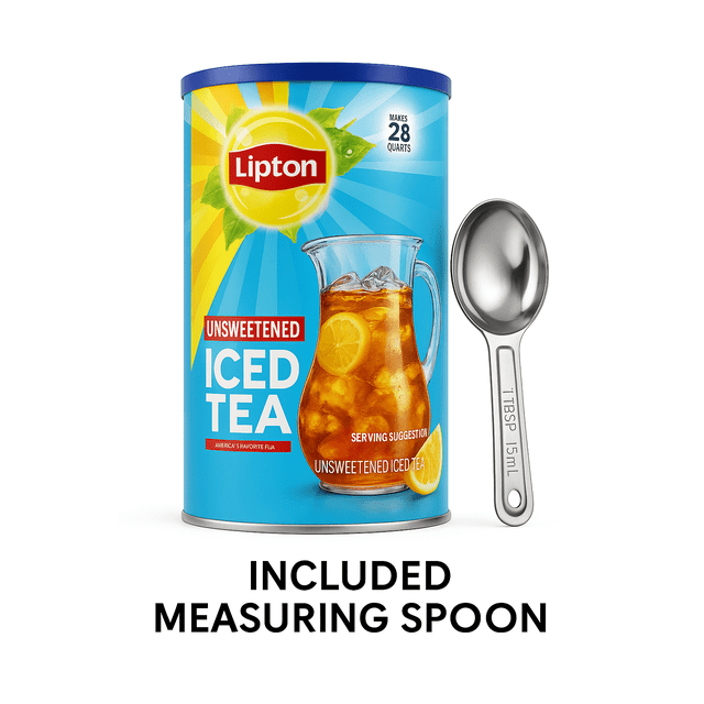 Lipton Instant Unsweetened Iced Tea Powder Mix, 30 qt (Pack of 2 ...